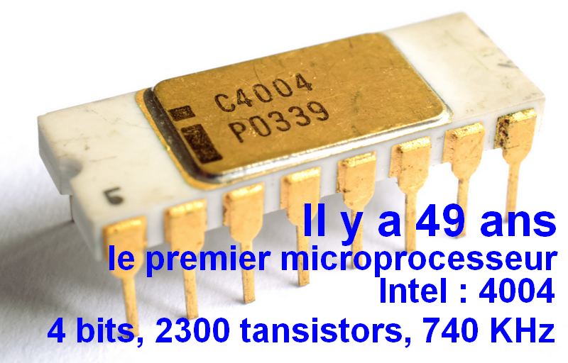 Le 15 novembre 1971 Intel sortait le premier microprocesseur ...