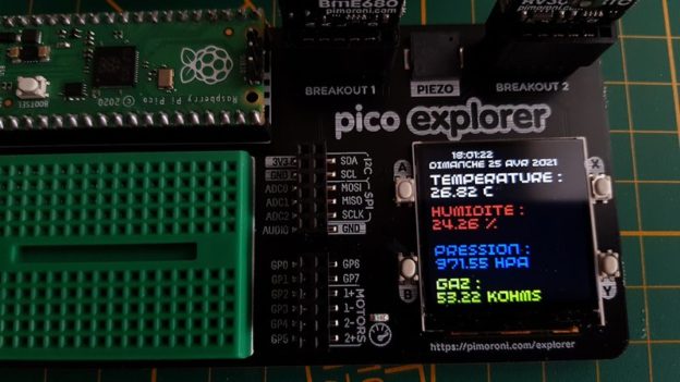 Utilisation des BME680 et RV3028 avec Raspberry Pi Pico - Framboise 314, le Raspberry Pi à la ...