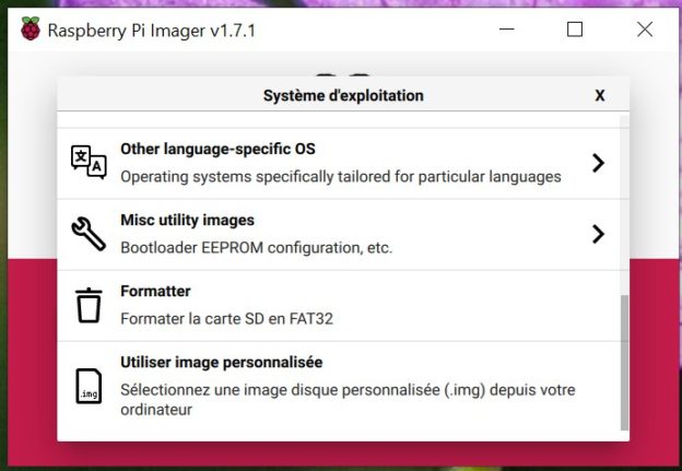 Installer Raspberry Pi OS avec la nouvelle version 1.7.1 de Raspberry ...