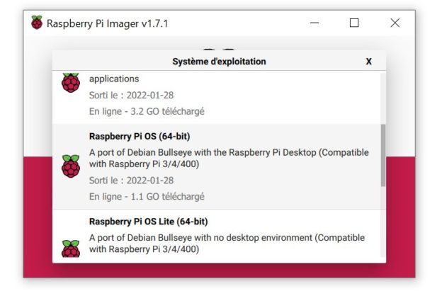 Installer Raspberry Pi OS avec la nouvelle version 1.7.1 de Raspberry ...