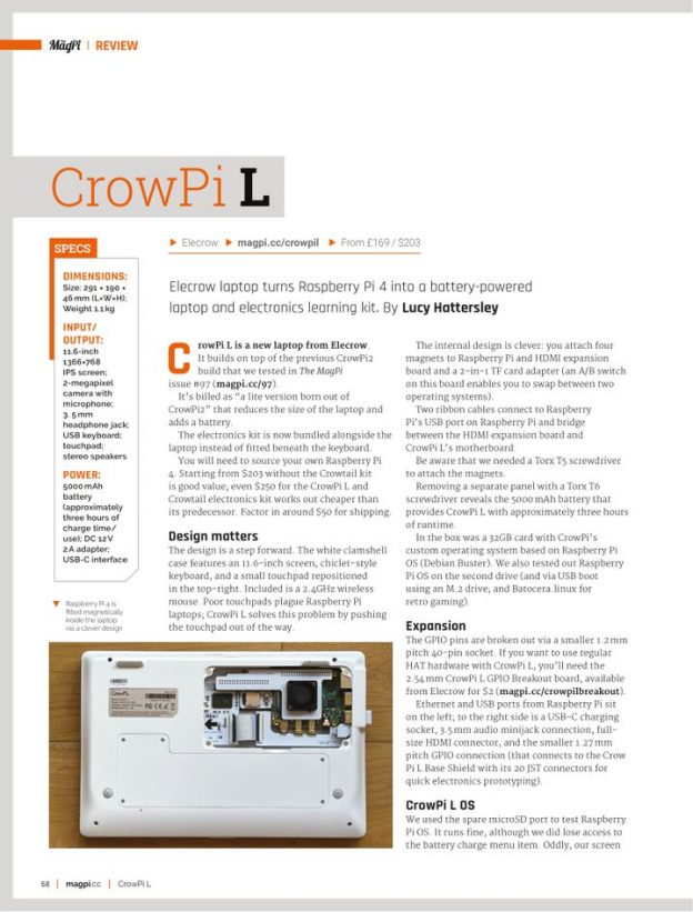 CrowPi-L + CrowTail un ordinateur portable pour apprendre avec le Raspberry Pi 4 - Framboise 314 ...