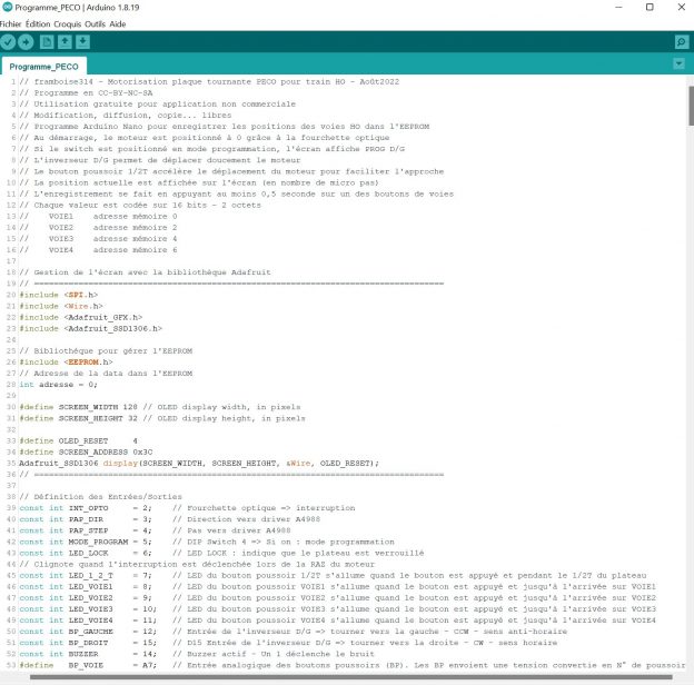 Gestion de plaque tournante PECO avec un Arduino Nano - Framboise 314 ...