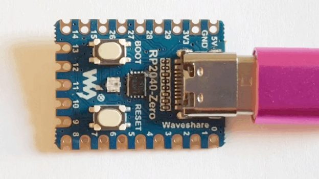 Carte WaveShare RP2040-ZERO - Framboise 314, le Raspberry Pi à la sauce ...