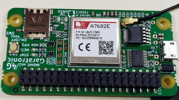Carte GSM 4G/LTE Nadhat MK2 - USB et HAT Raspberry Pi avec SimCom ...