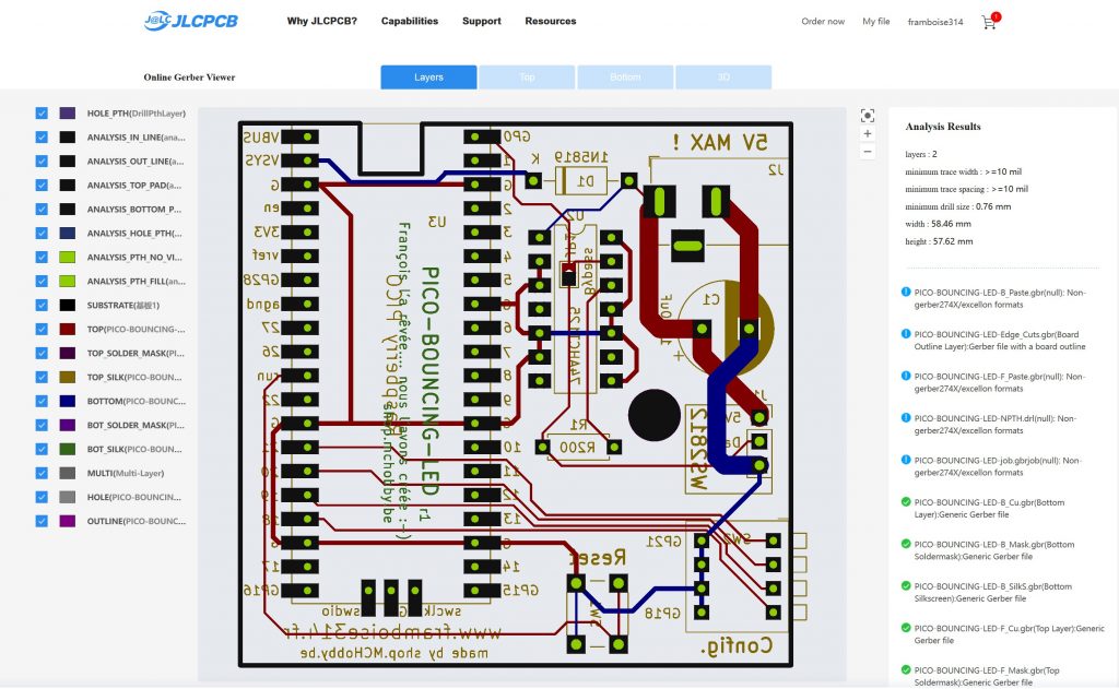 Visualiseur de GERBER et promo sur les circuits imprimés chez JLCPCB ...