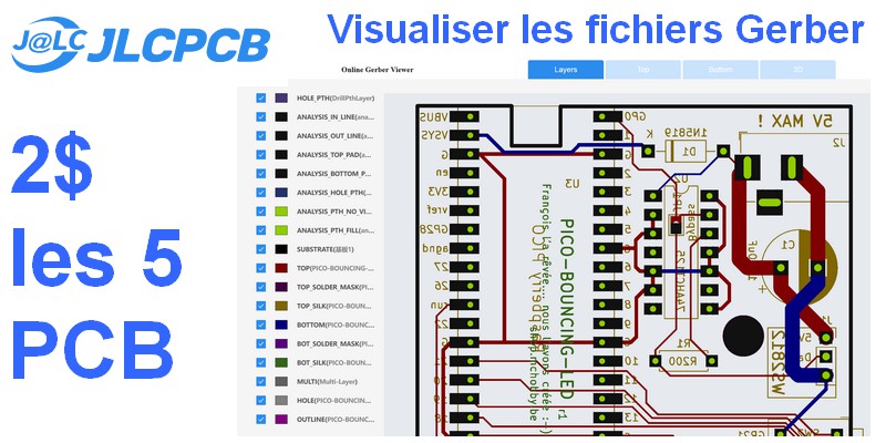Visualiseur de GERBER et promo sur les circuits imprimés chez JLCPCB ...