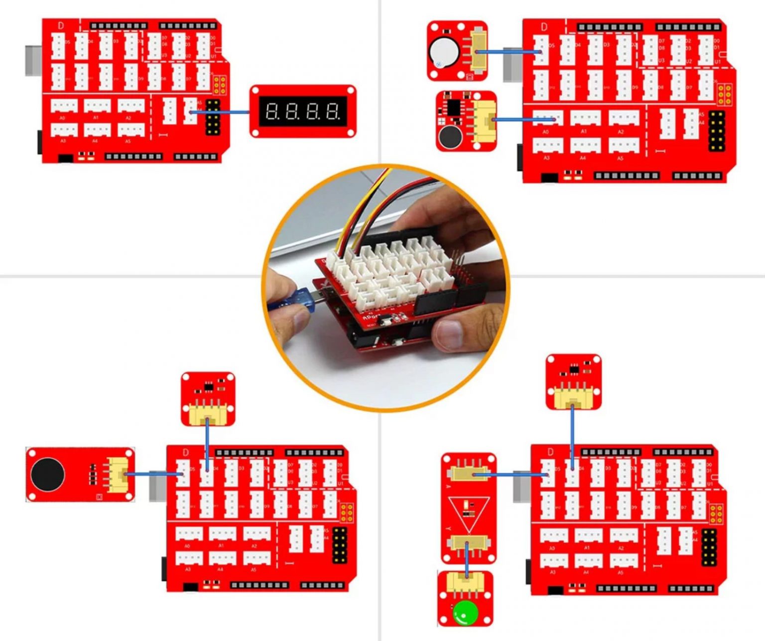 Crowtail Starter Kit pour Arduino par Elecrow - Framboise 314, le ...