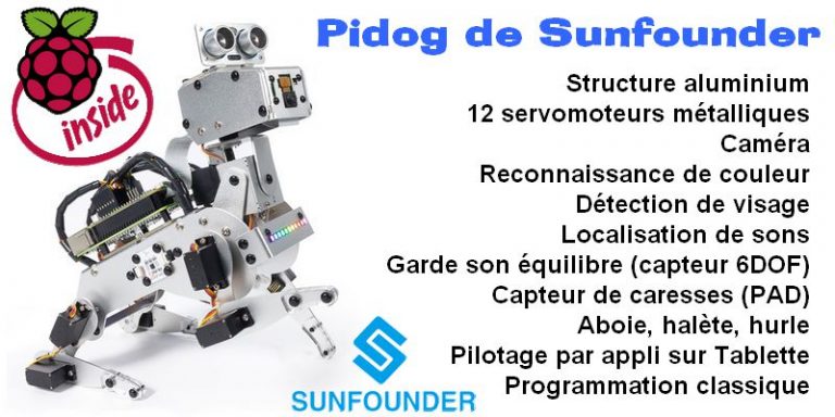 PiDog le chien robot de Sunfounder - Framboise 314, le Raspberry Pi à ...
