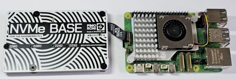 NVMe Base de Pimoroni : Ajoutez un SSD M2 à votre Raspberry Pi 5 ...
