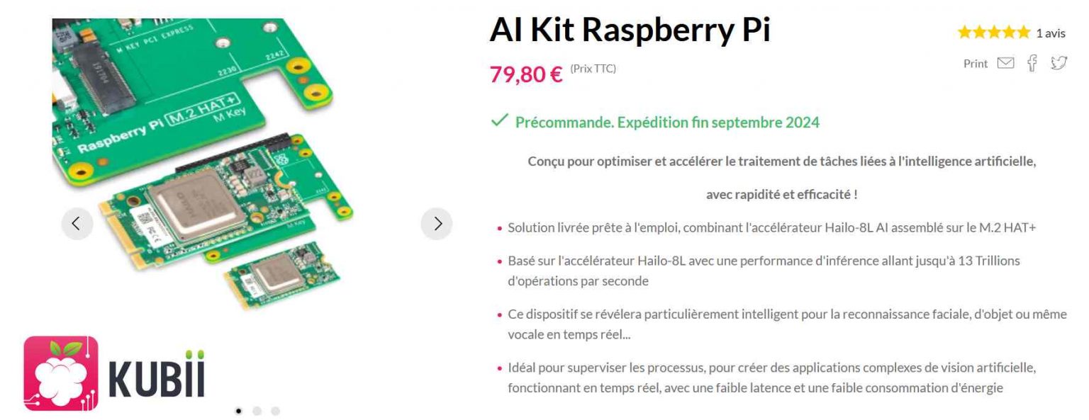 Module AI HAILO-8L pour le Raspberry Pi 5 - Framboise 314, le Raspberry ...